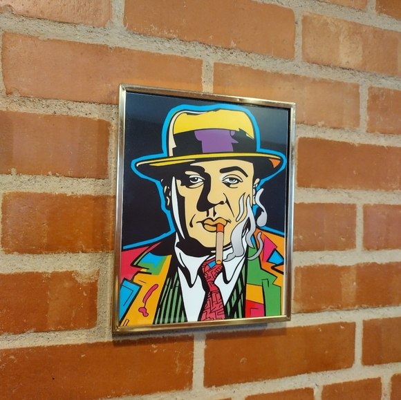 Art | Al Capone Colorful 8s Mobster Pop Art Framed Art Print By Neon ...